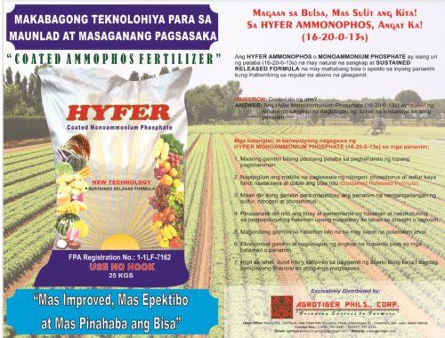 4 Hyfer Ammophos Fertilizer Flyer | Agrotiger Philippines Corporation