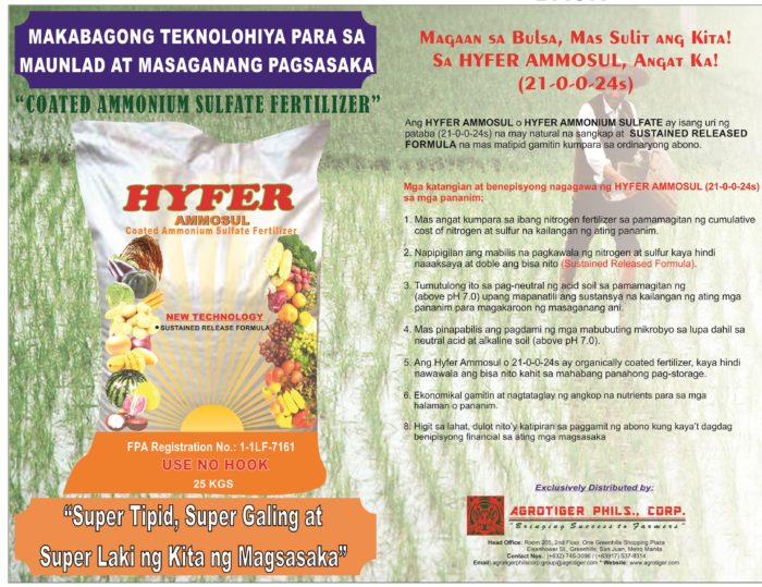 Brochures | Agrotiger Philippines Corporation